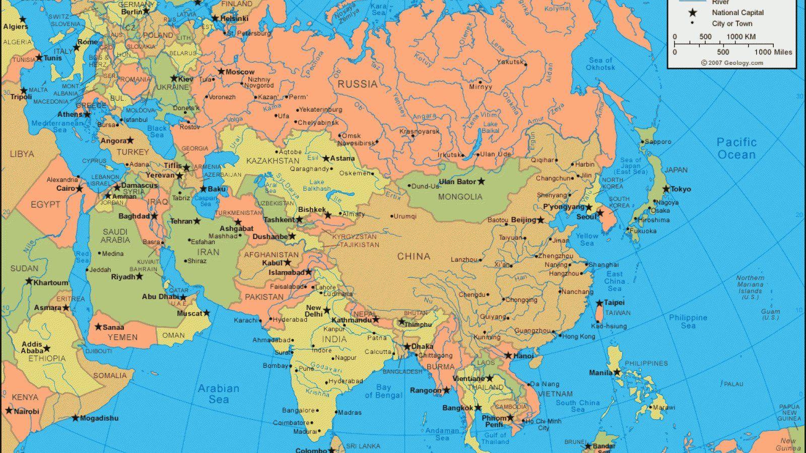 Asia Map Labeled Cities Images And Photos Finder Asia Map Labeled Cities Images And Photos Finder