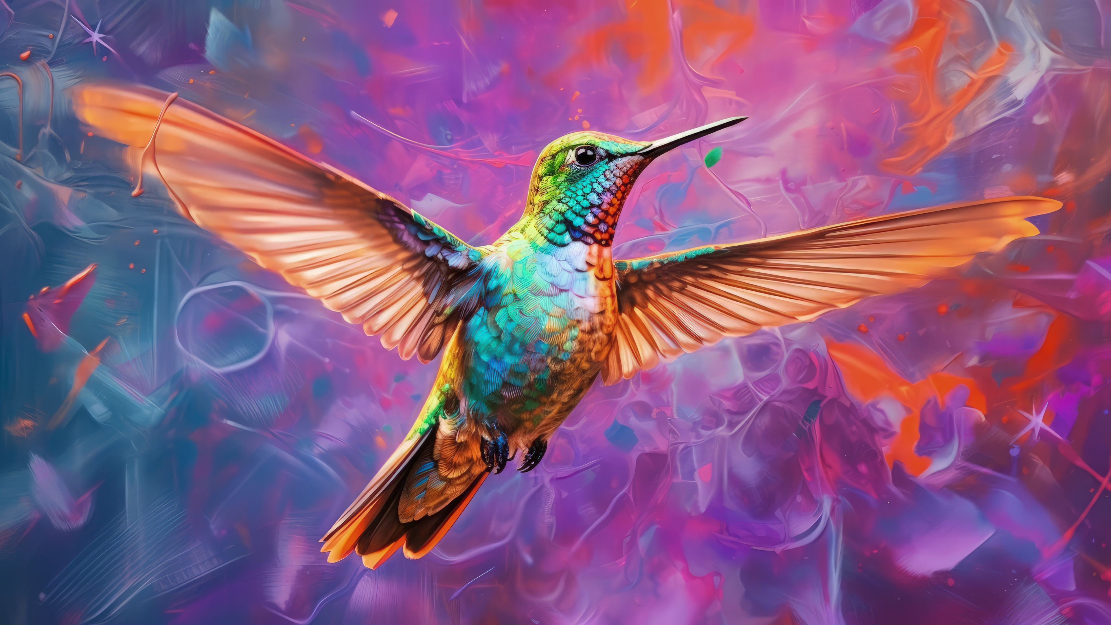 Hummingbird Art Wallpaper