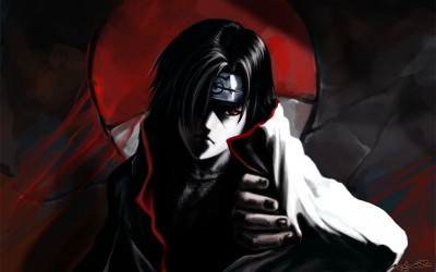 Itachi Uchiha Blood Moon Silhouette - Wallpaper Cave