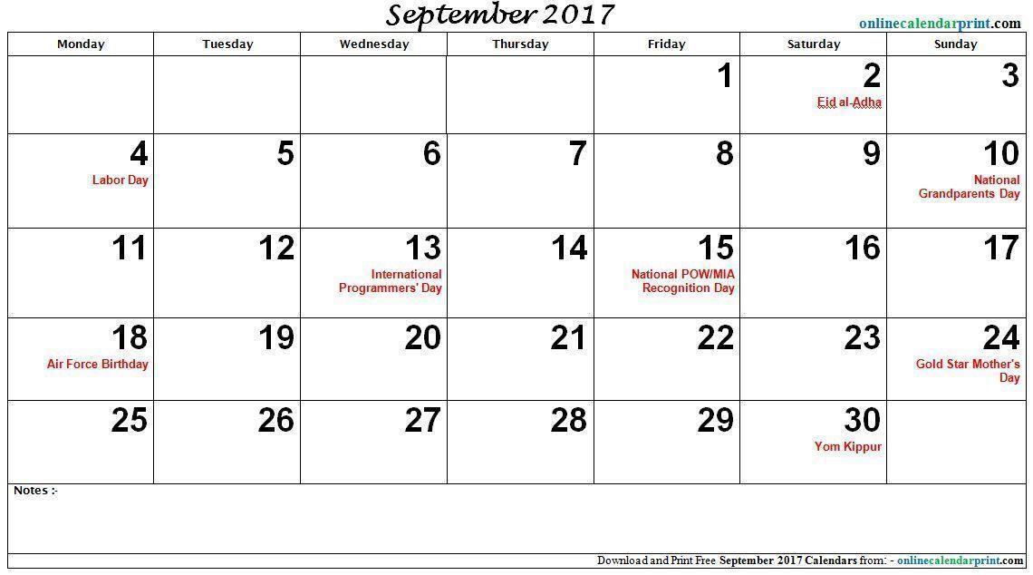 Desktop Wallpapers Calendar September 2017 - Wallpaper Cave