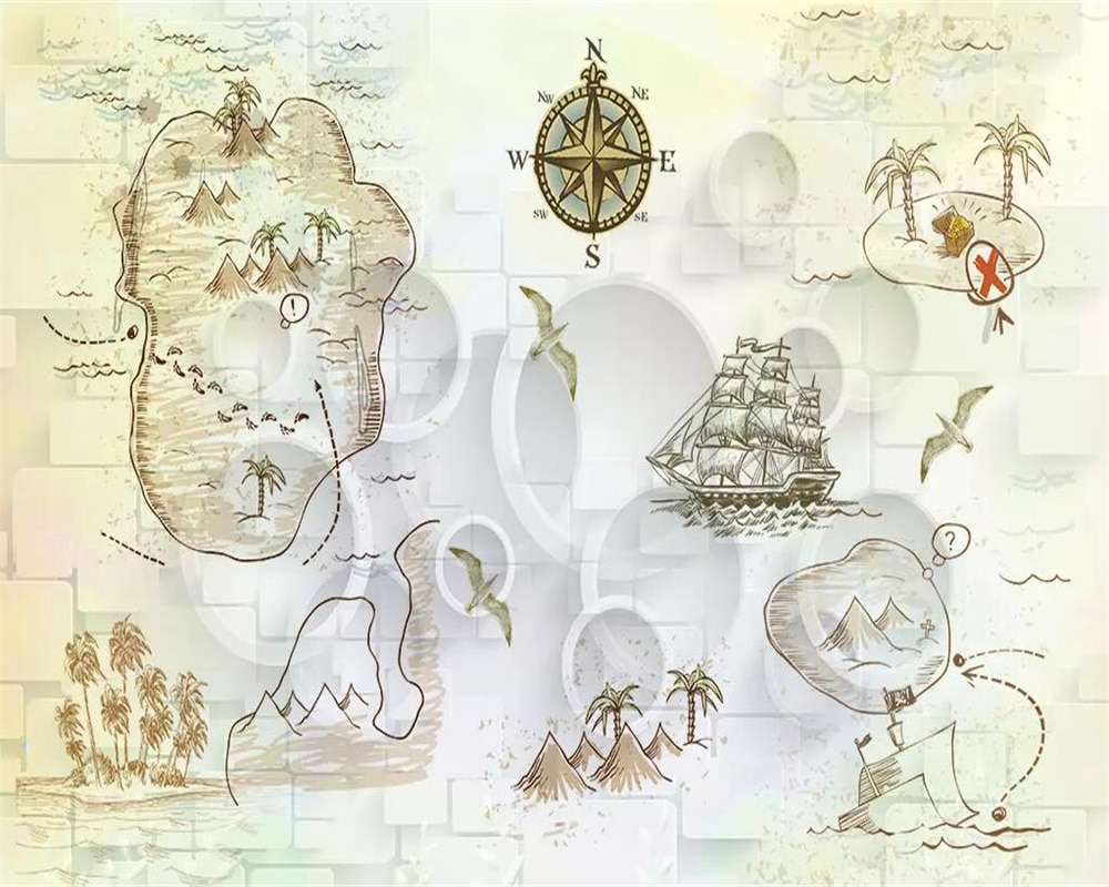 Vintage Road Map Wallpaper