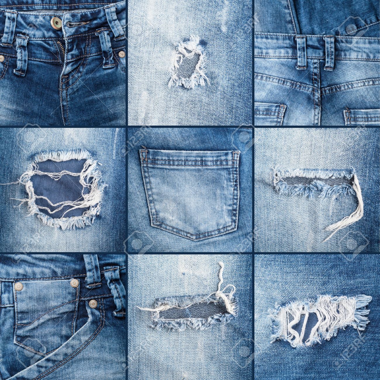 Torn Denim Wallpaper
