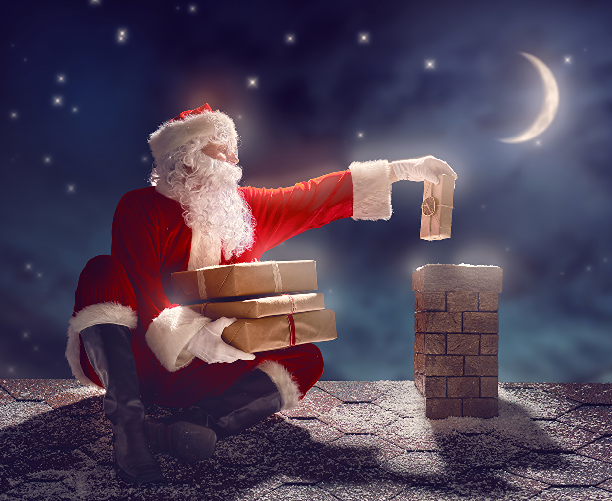 Santa Claus Christmas Night Wallpapers - Wallpaper Cave