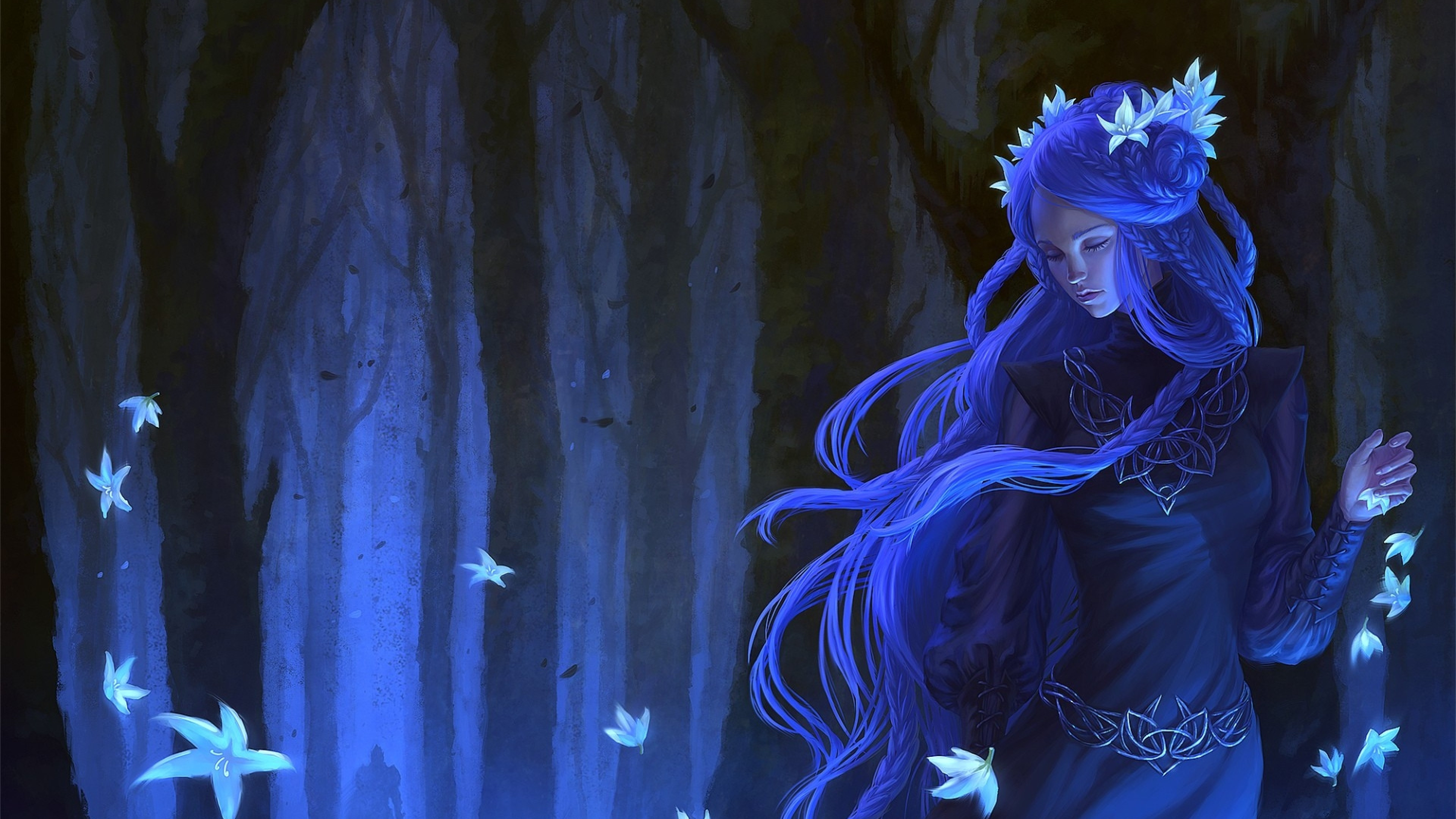 Blue Fantasy Girl Wallpapers - Wallpaper Cave