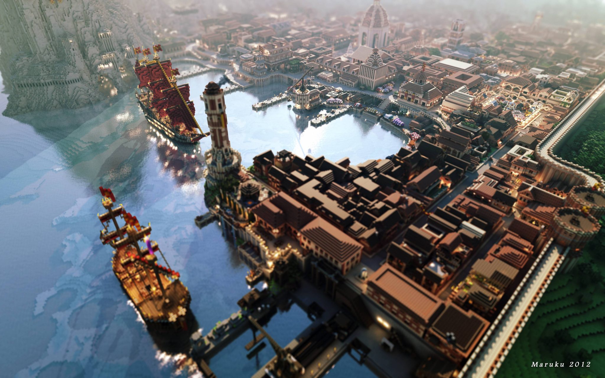 Minecraft City Wallpapers - Wallpaper Cave