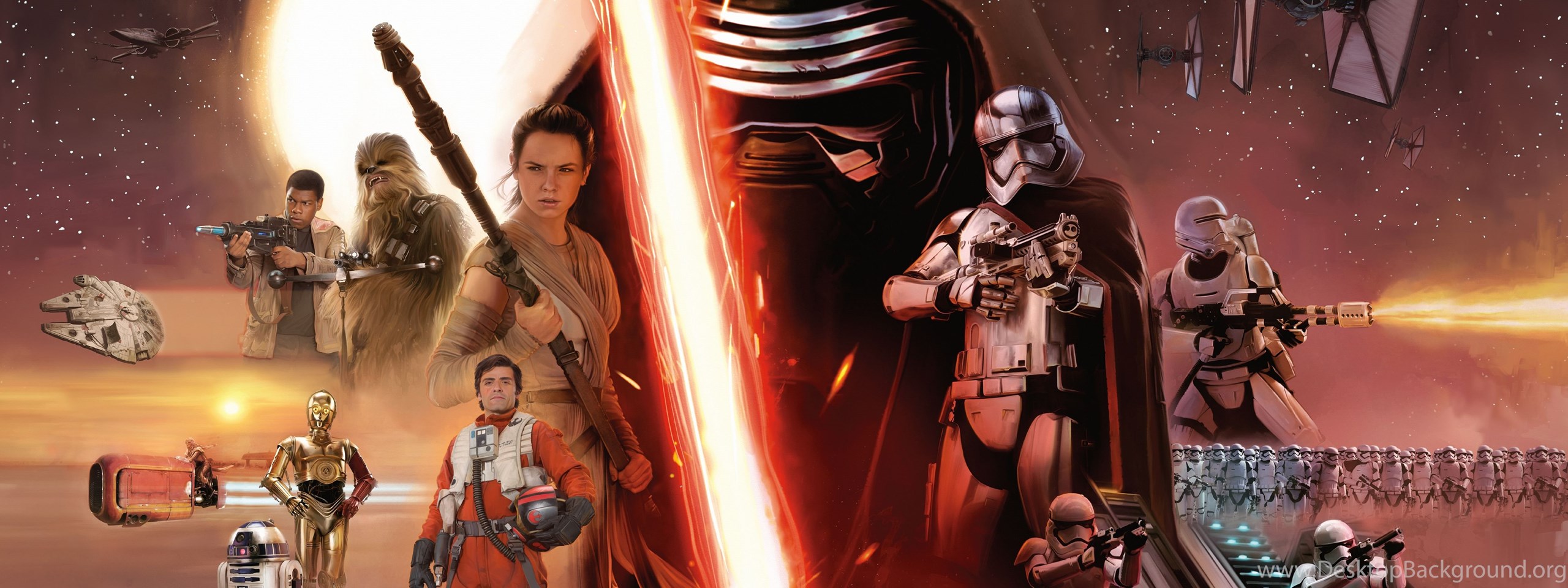 Star Wars The Force Awakens Desktop Wallpapers - Wallpaper Cave