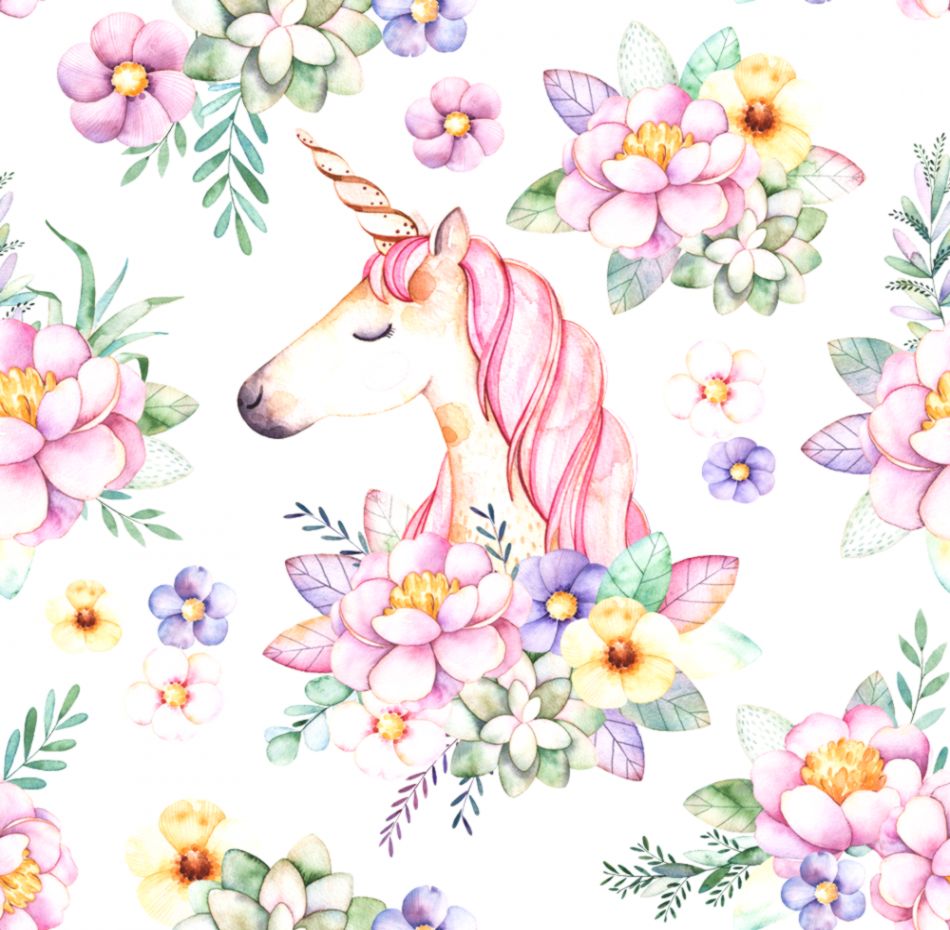Unicorns With Flowers Wallpapers - Wallpaper Cave