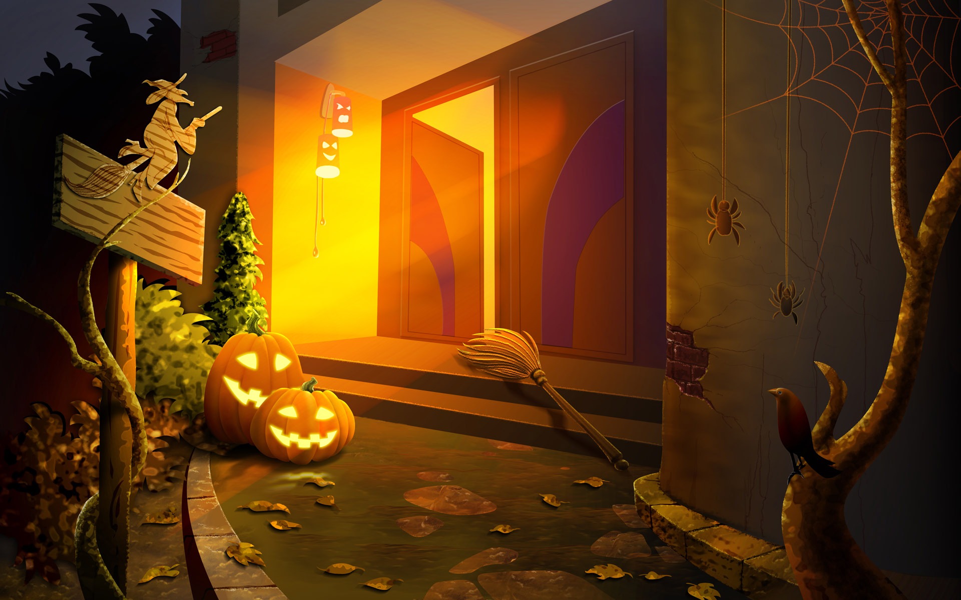 Cartoon Halloween Desktop Wallpapers - Wallpaper Cave