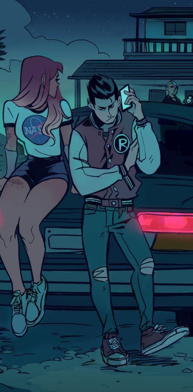 Robin And Starfire Wallpapers - Wallpaper Cave