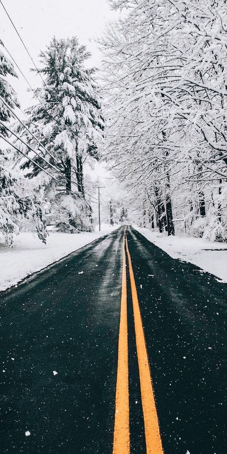 Christmas Snow Road Wallpapers - Wallpaper Cave
