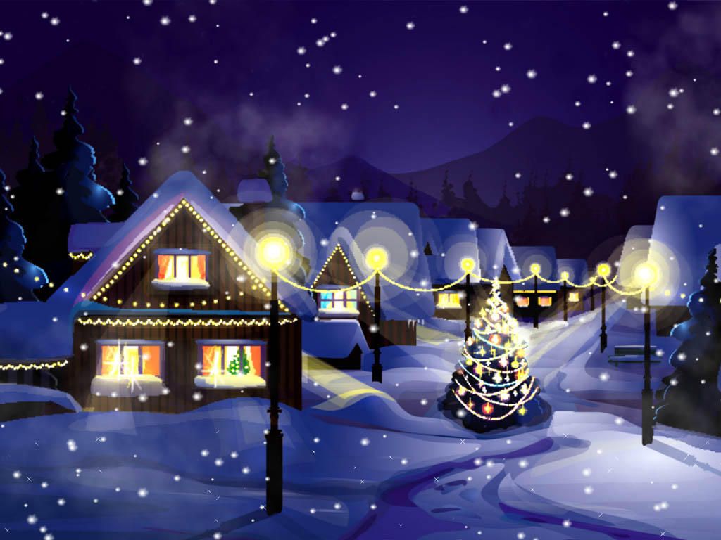 Christmas House Cartoon Wallpapers - Wallpaper Cave