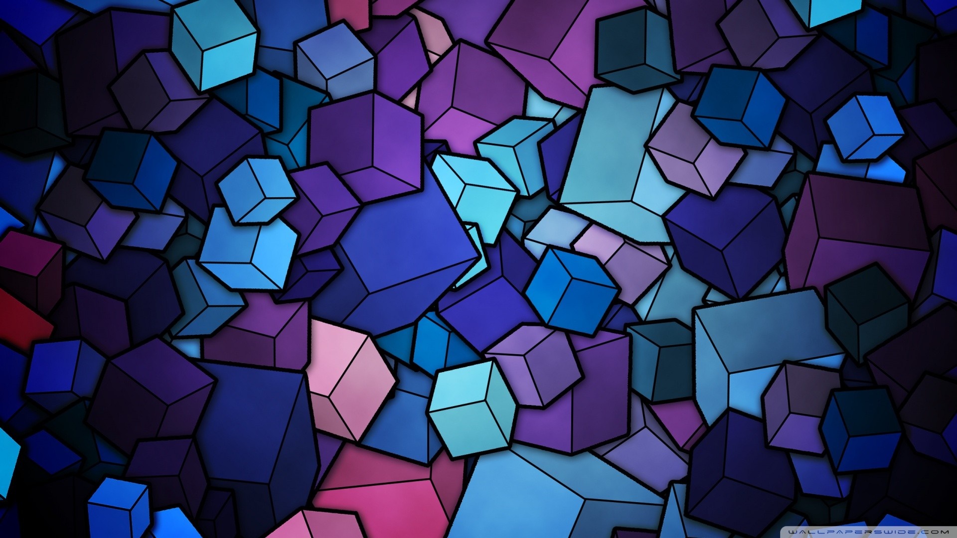 Purple Shapes Art Pattern Wallpapers - Wallpaper Cave