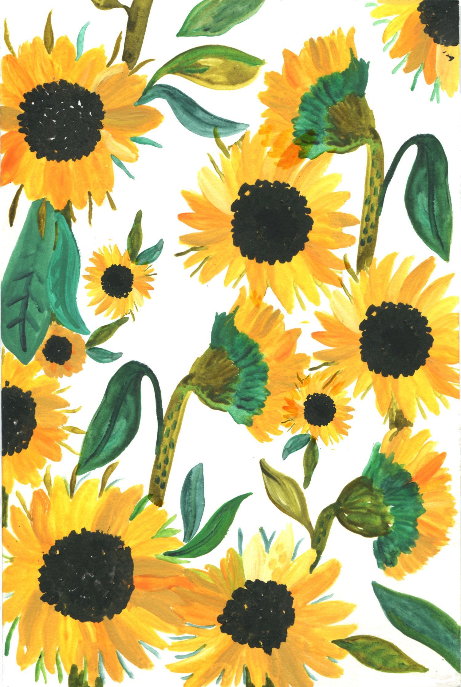 Cartoon Sunflower Wallpapers - Wallpaper Cave