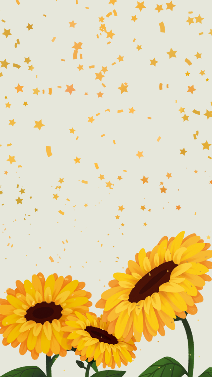 Cartoon Sunflower Wallpapers - Wallpaper Cave