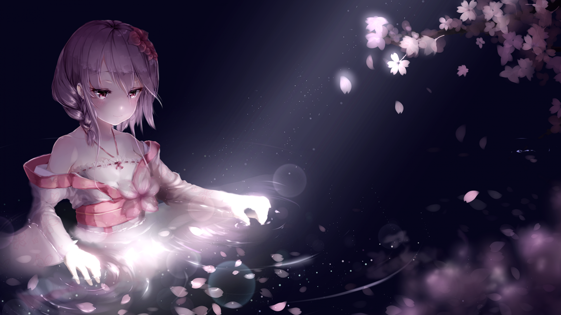 Pink Anime Flowers Wallpapers - Wallpaper Cave