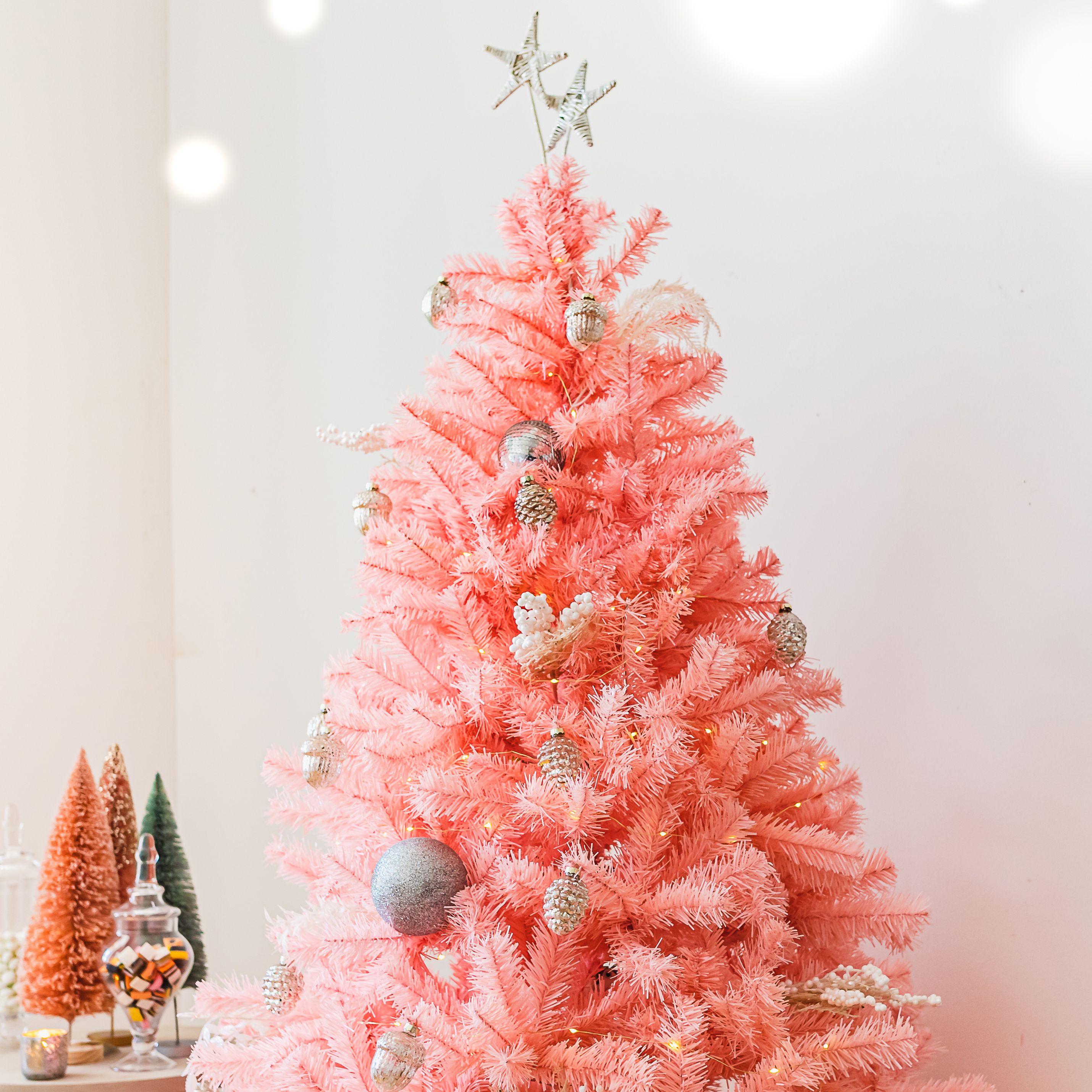 Blue And Pink Christmas Trees Wallpapers - Wallpaper Cave
