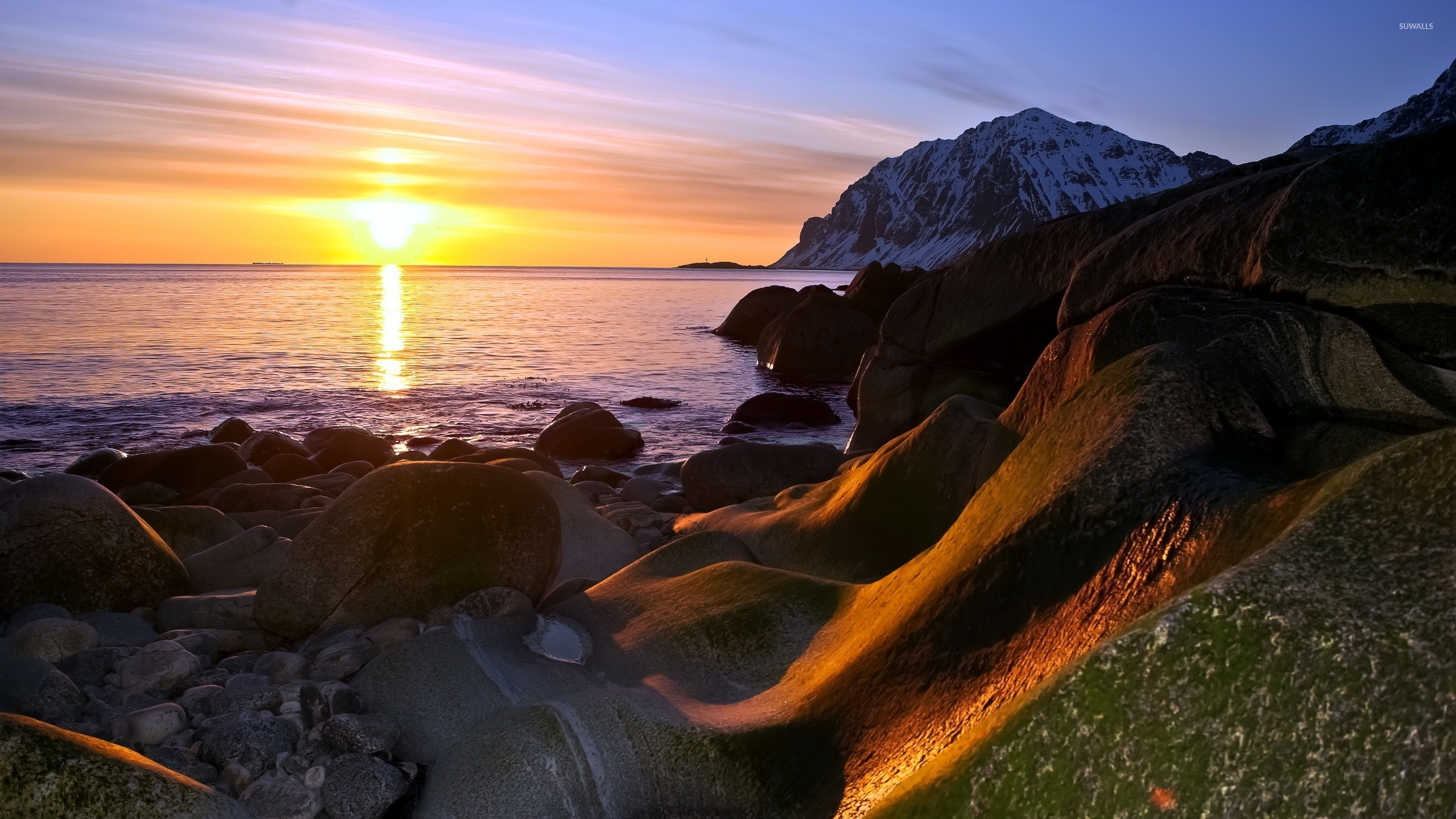 Winter Ocean Sunset Wallpapers - Wallpaper Cave