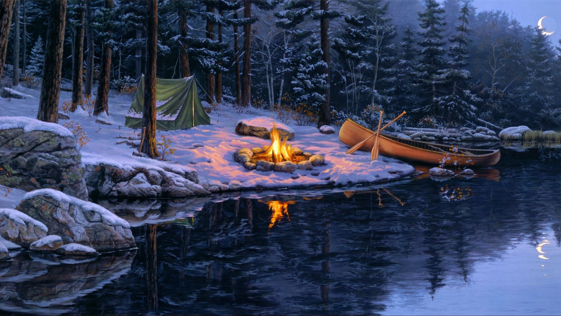 Winter Bonfire Wallpapers - Wallpaper Cave
