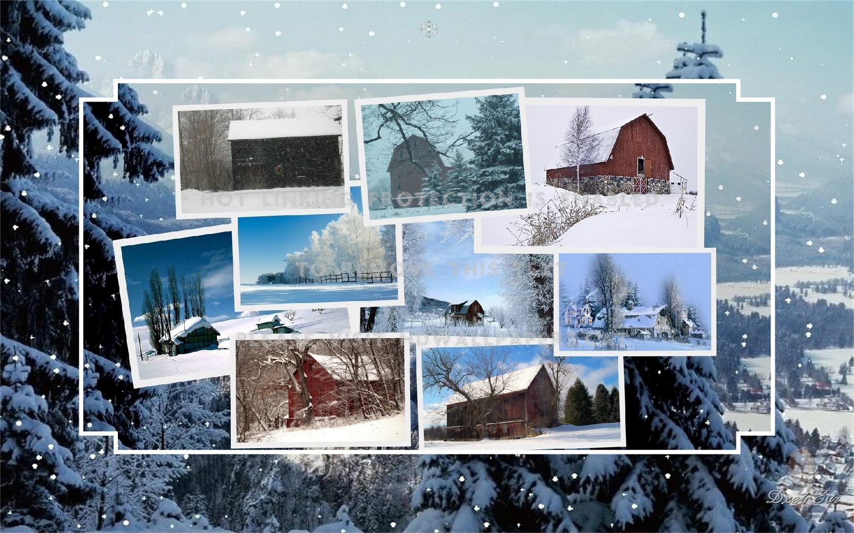 Desktop Winter Blue Collages Wallpapers - Wallpaper Cave