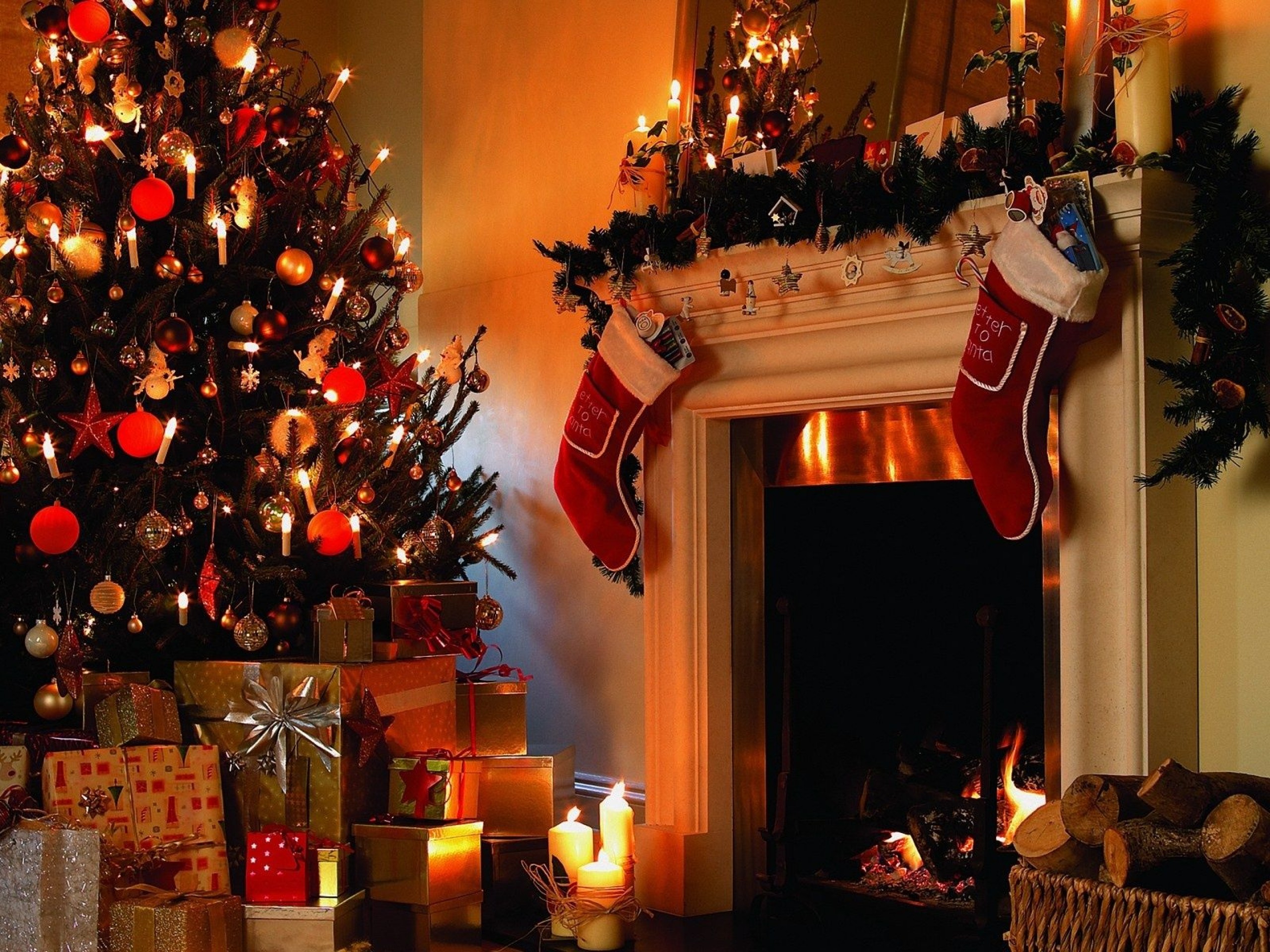 Christmas Fire Places Wallpapers - Wallpaper Cave