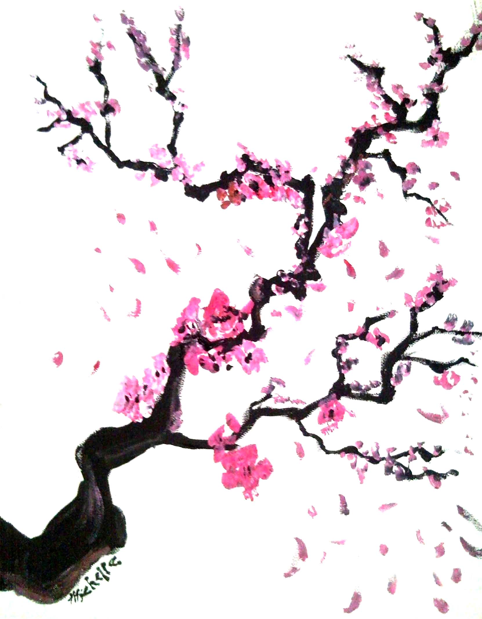 Cherry Blossom Art Wallpapers - Wallpaper Cave