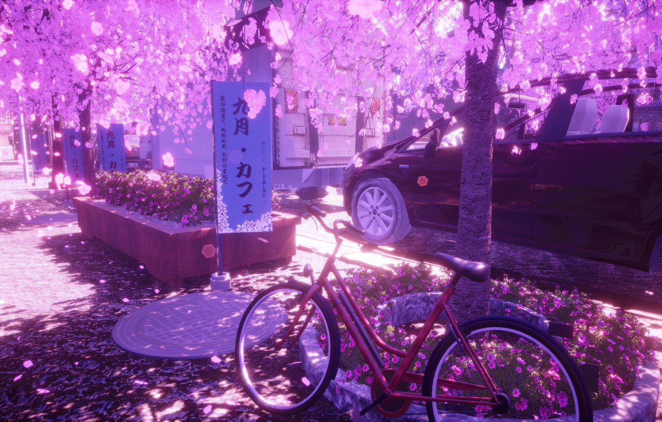 Sakura Street Wallpapers - Wallpaper Cave