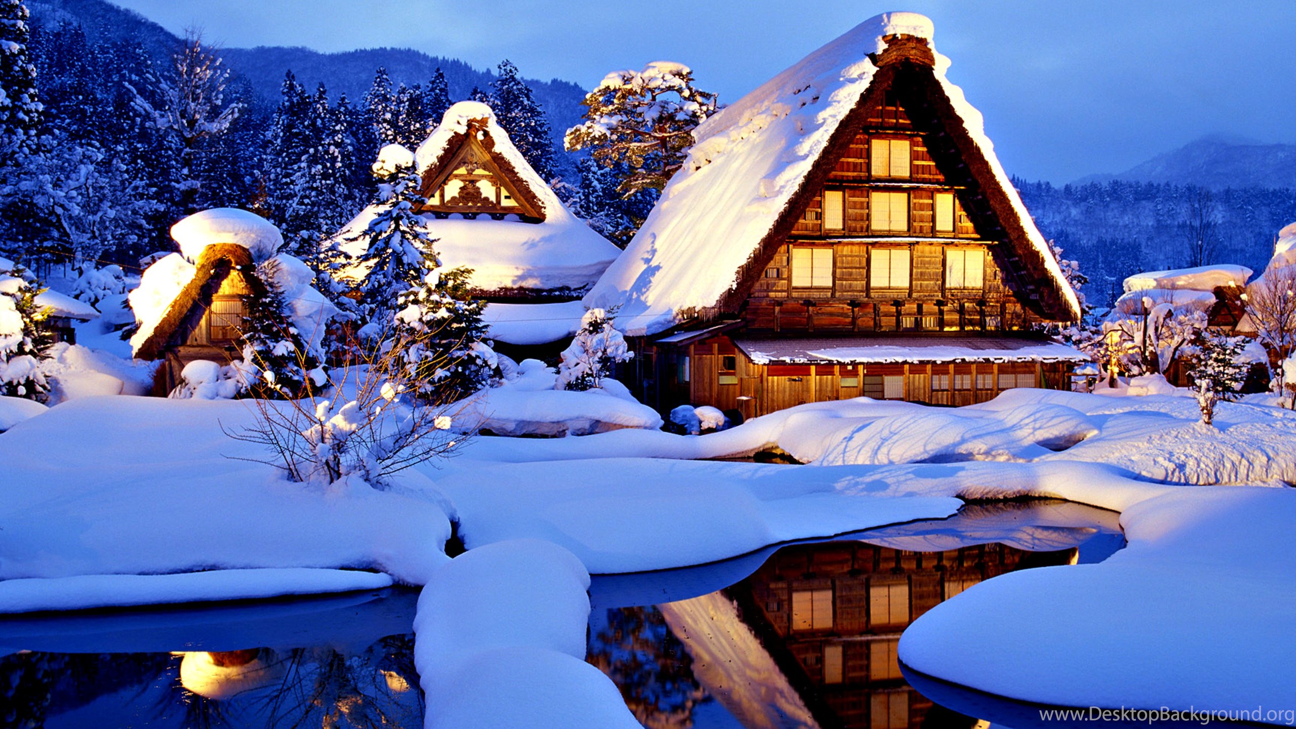 Winter Cottages Wallpapers - Wallpaper Cave