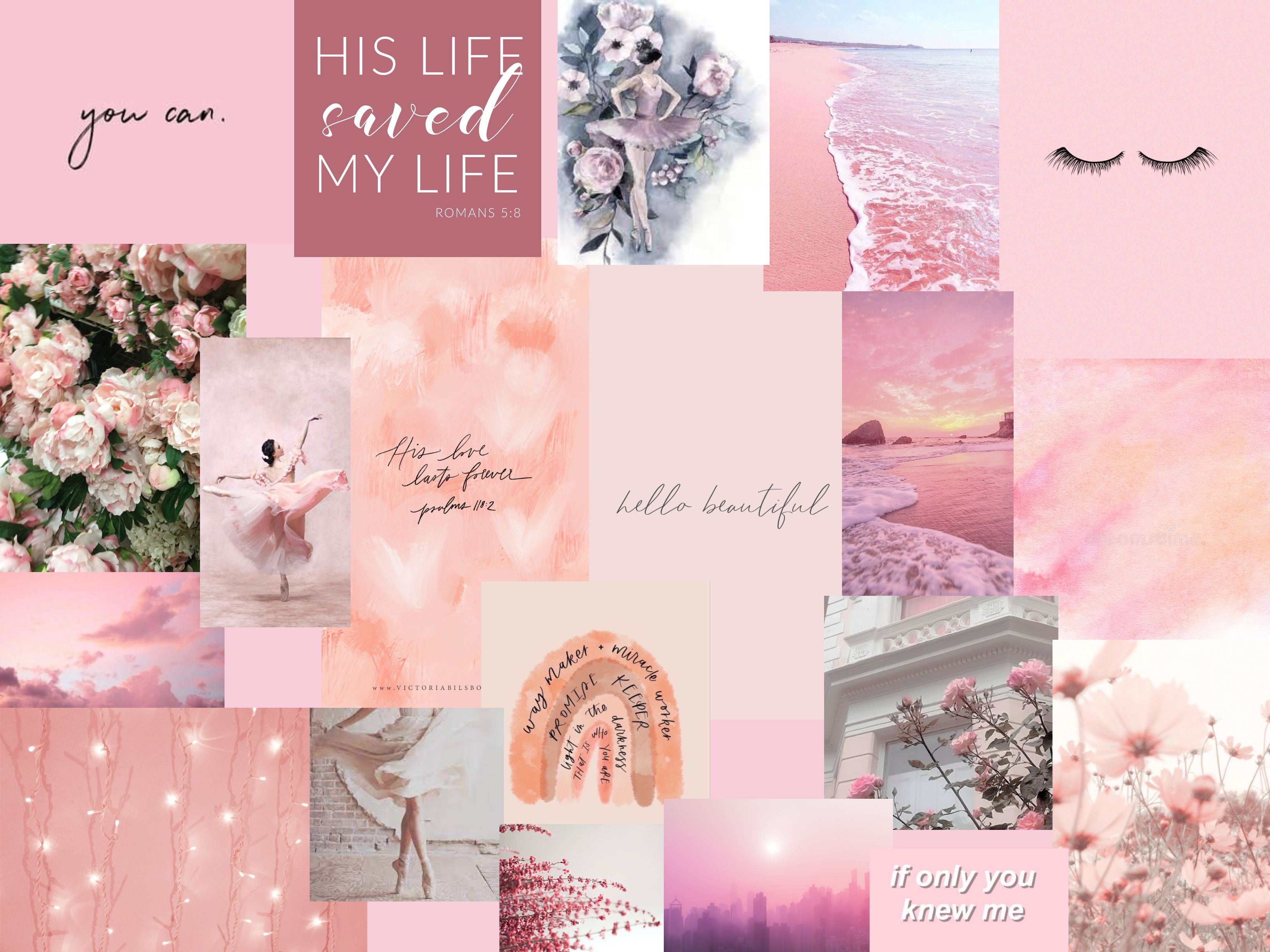 Pink Spring Collage Wallpapers Wallpaper Cave