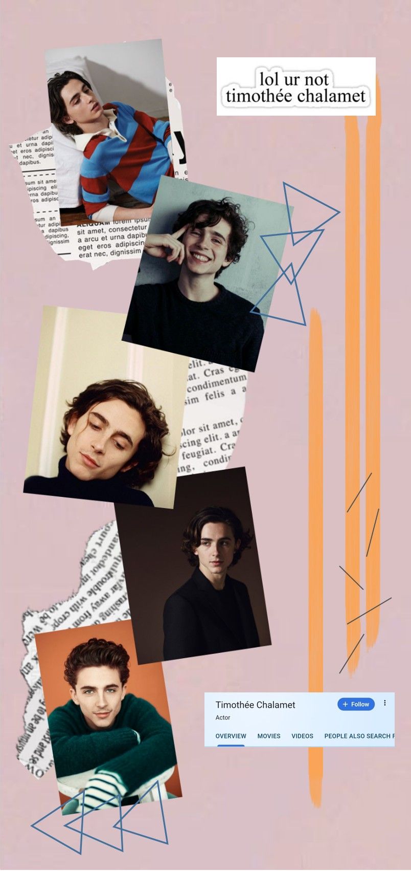 Timothée Chalamet Collage Wallpapers - Wallpaper Cave