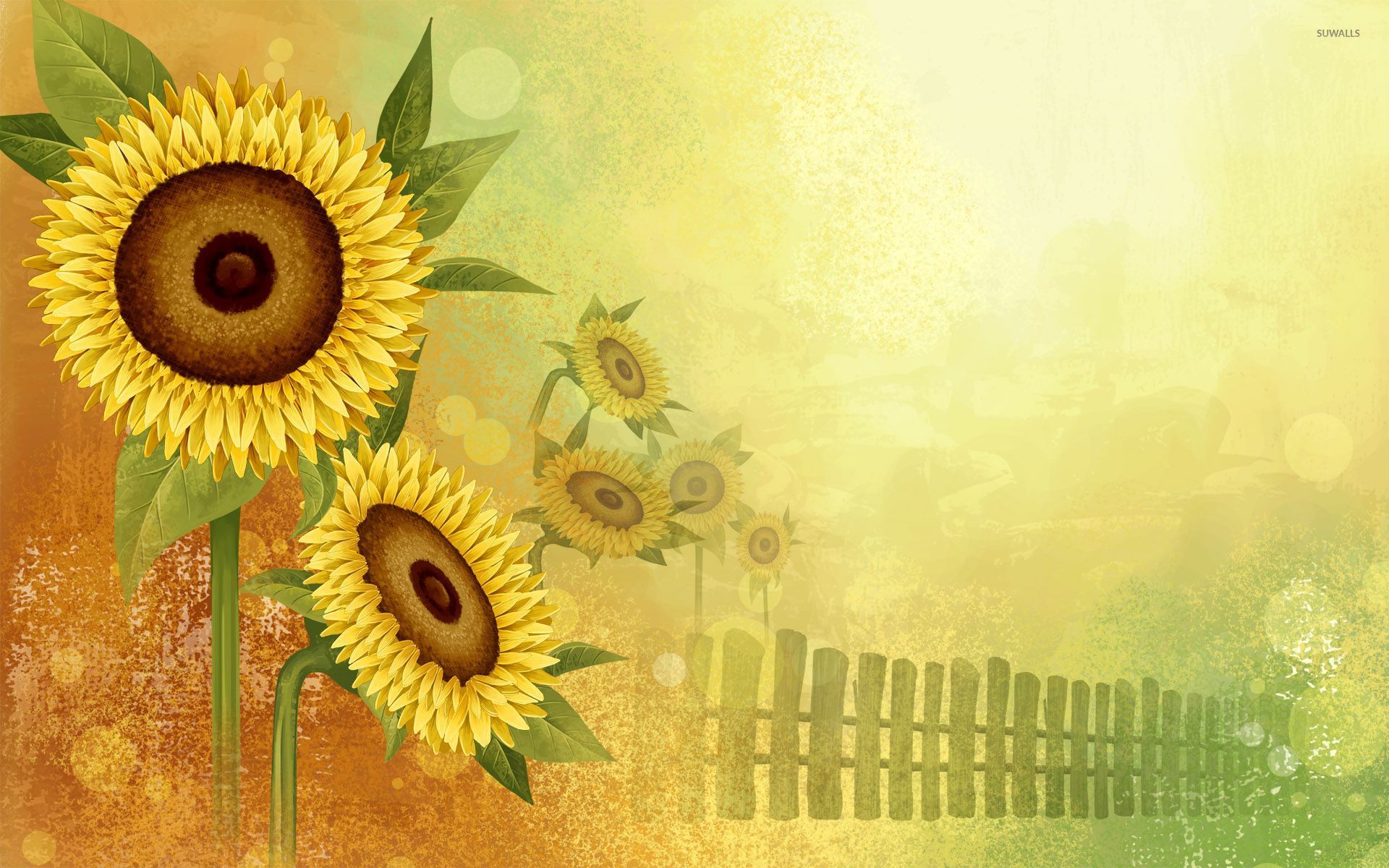 Sunflower Art Wallpapers - Wallpaper Cave