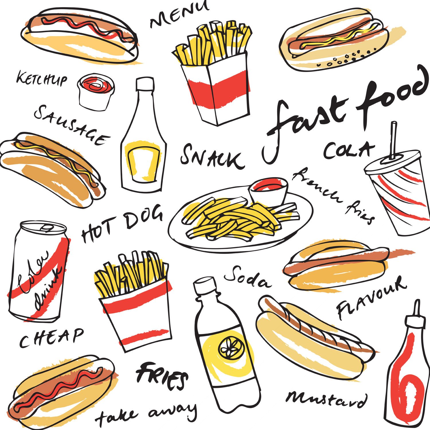 Food Drawing Wallpapers - Wallpaper Cave