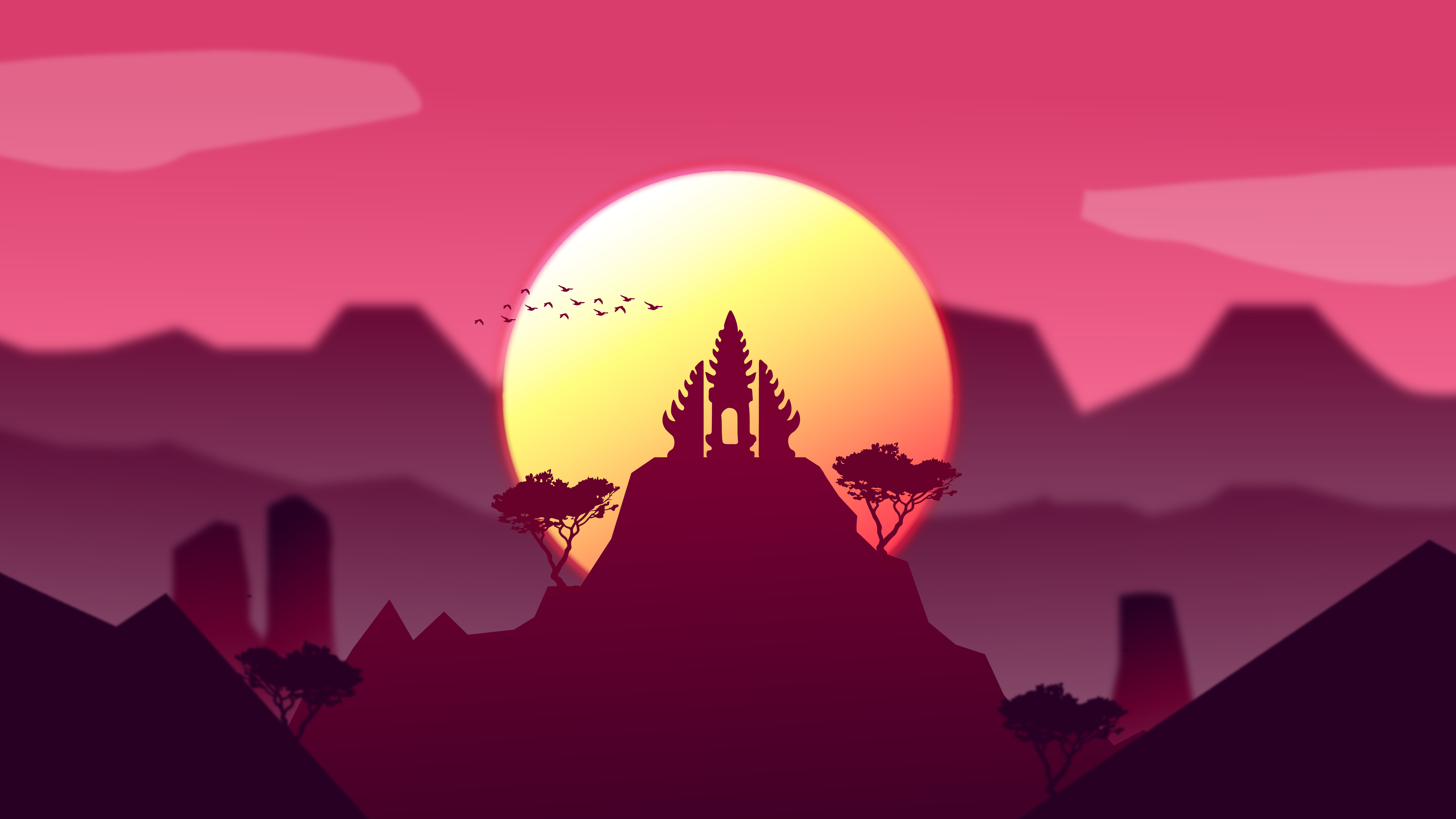 Temple Sunset Wallpapers - Wallpaper Cave