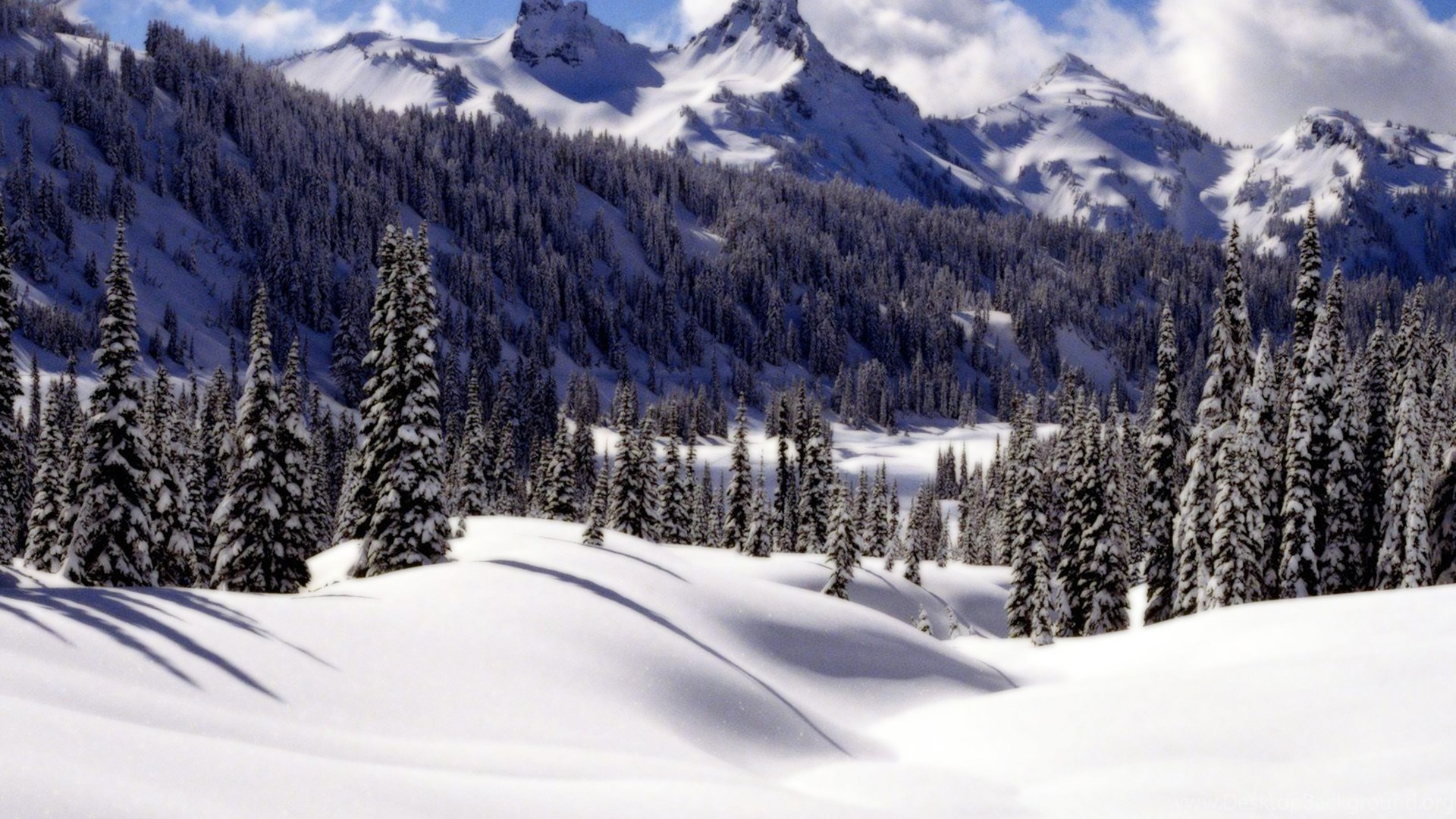 Winter Mountain Scene Wallpapers - Wallpaper Cave