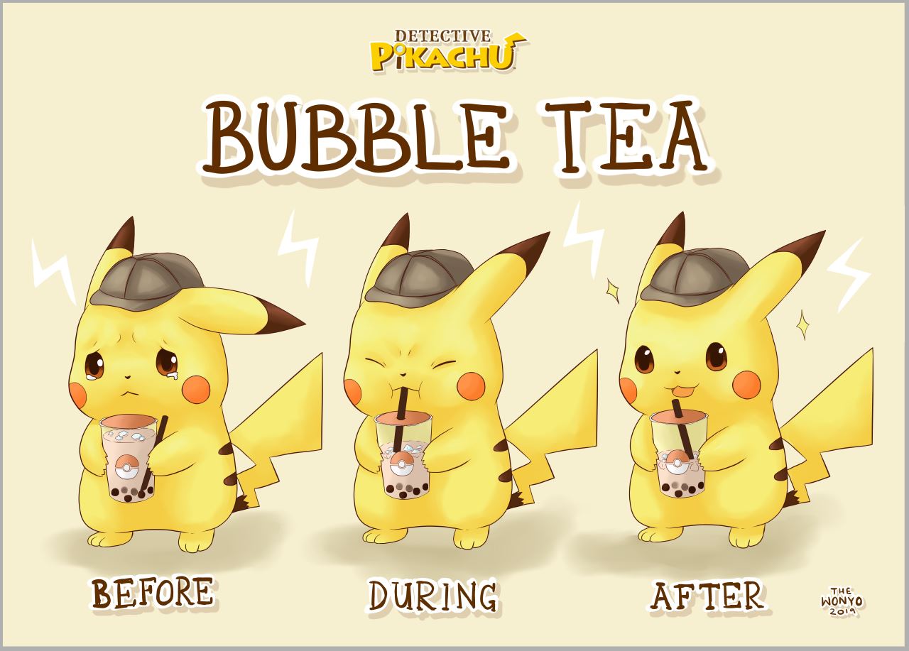 Pikachu Drinking Boba Wallpapers - Wallpaper Cave