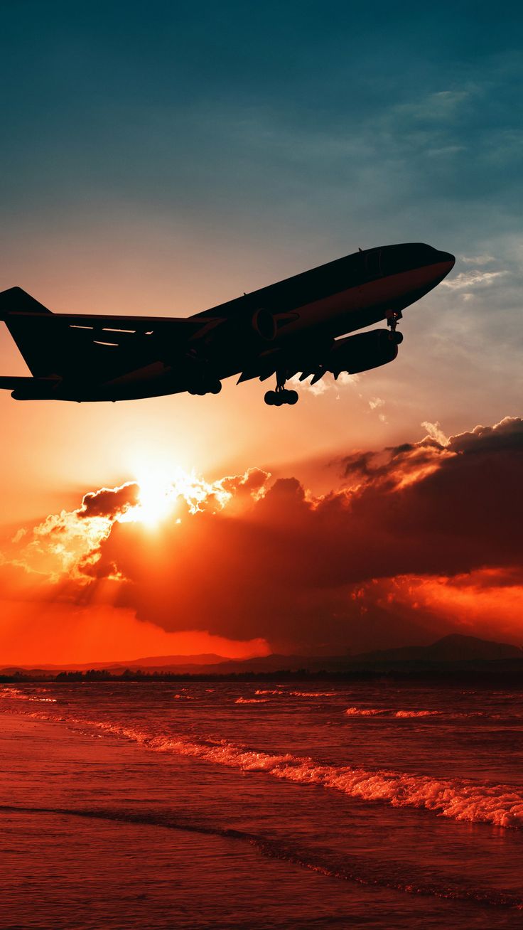Airplane Sunset Wallpapers - Wallpaper Cave