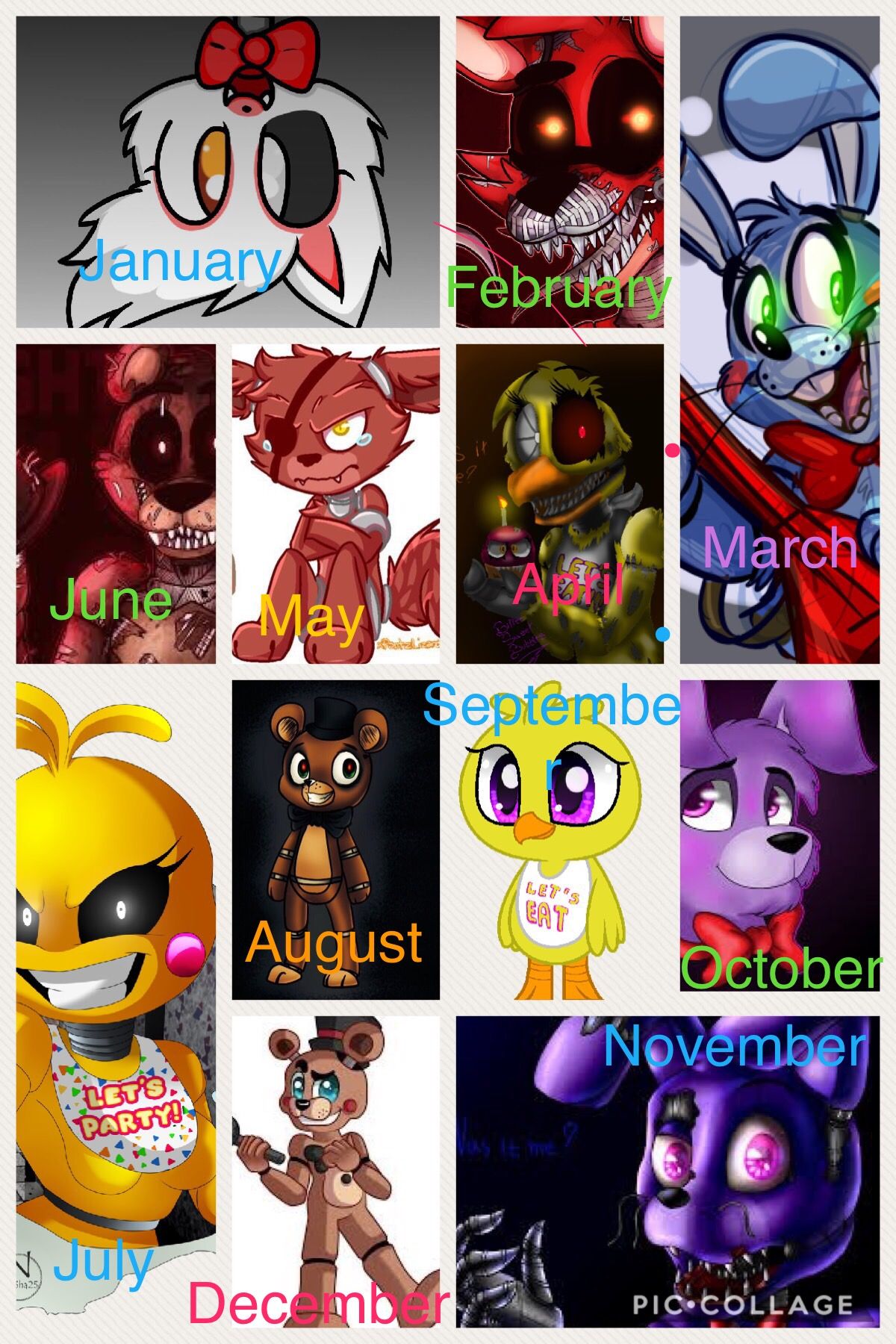 FNAF Collage Wallpapers - Wallpaper Cave