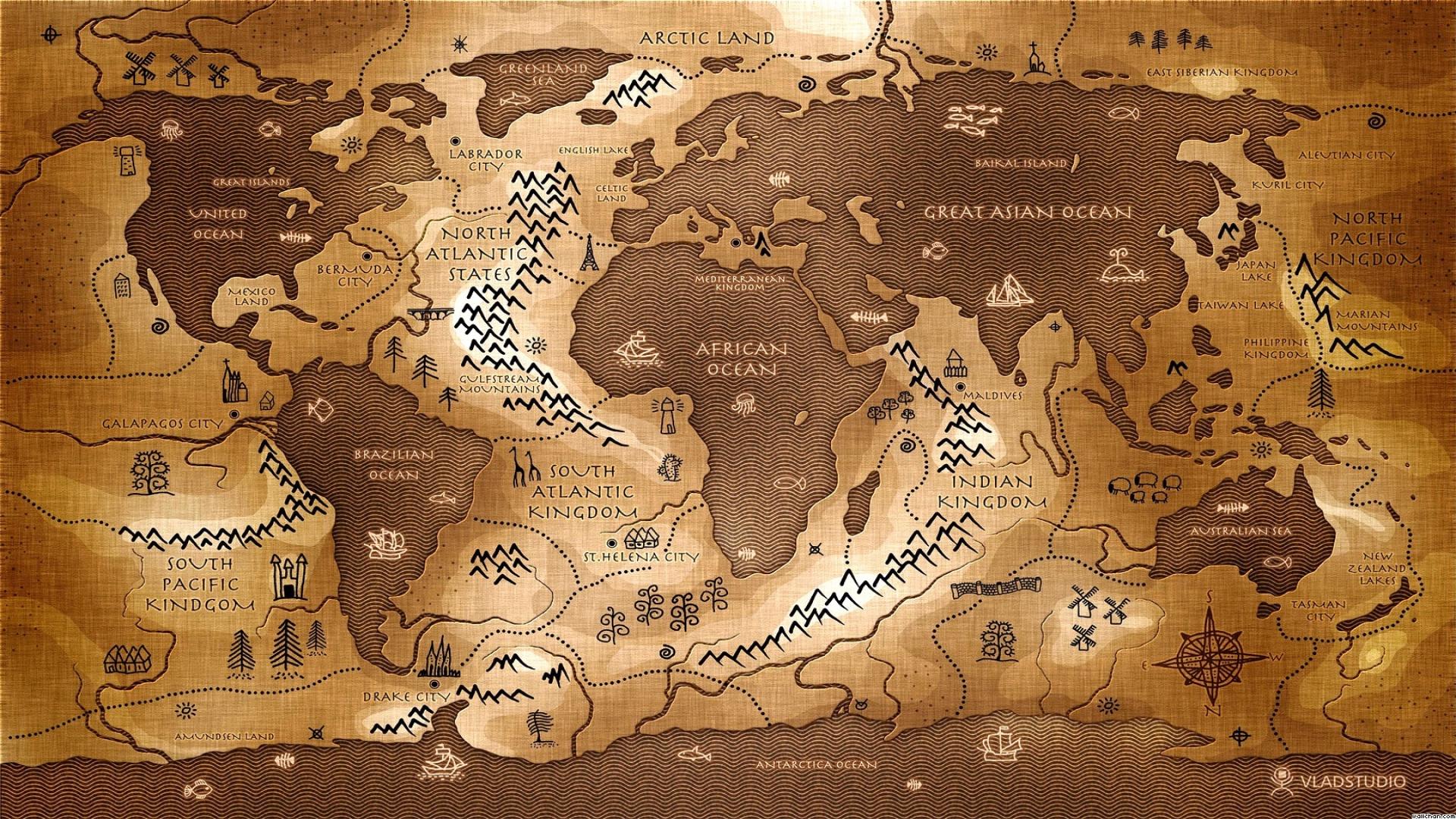 Ocean Map Wallpapers - Wallpaper Cave