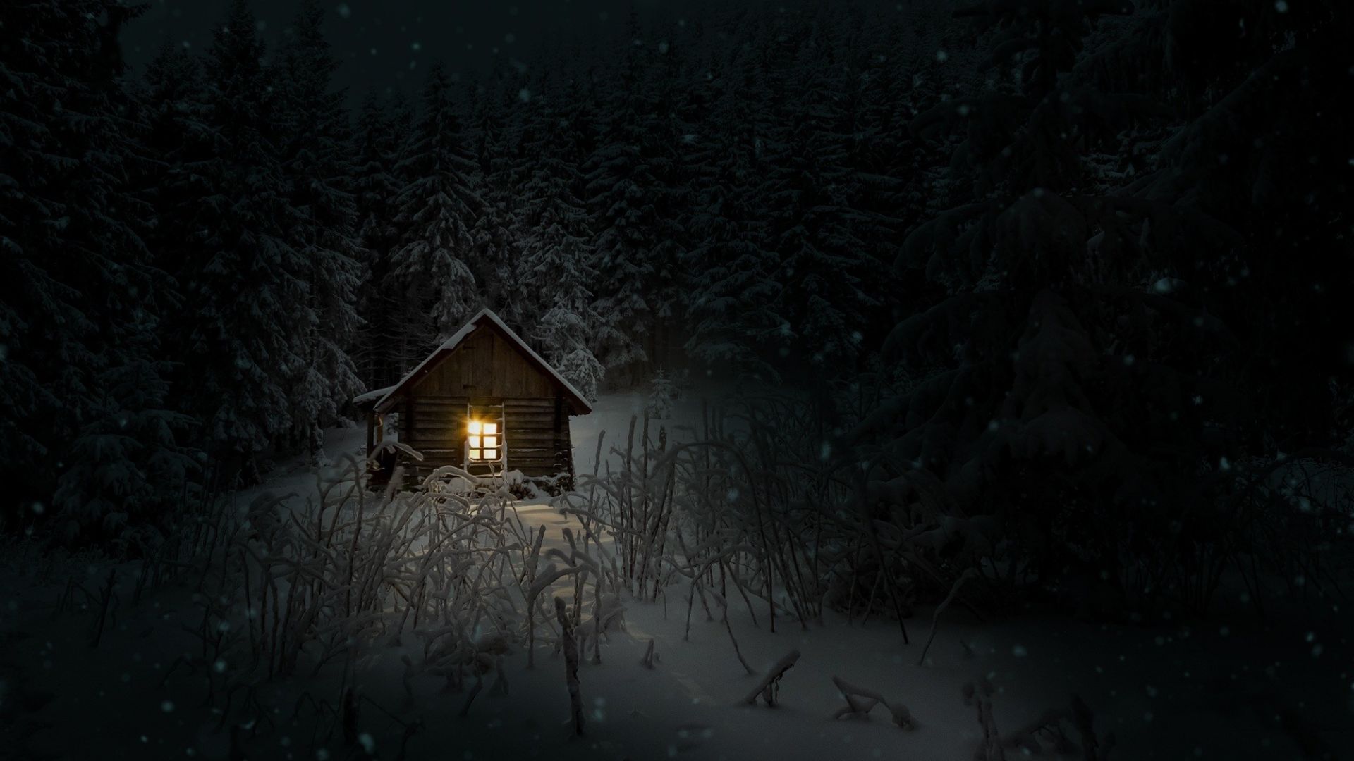 Night Winter House Wallpapers - Wallpaper Cave