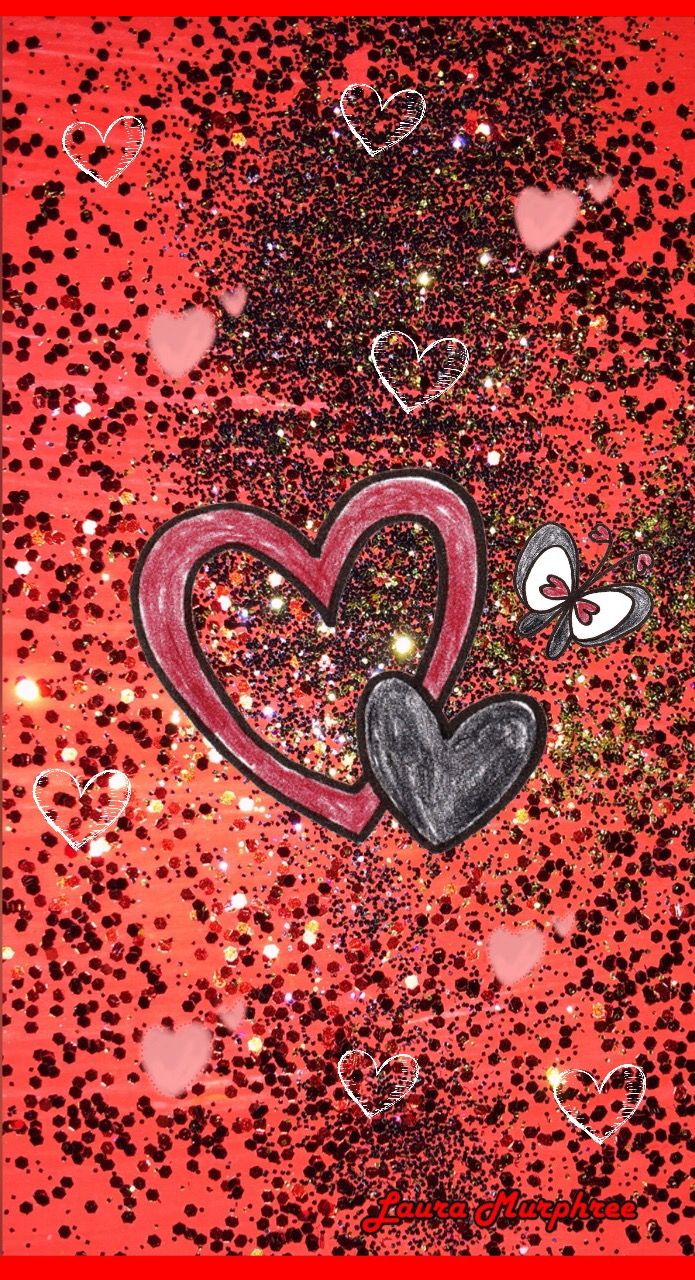 Glitter Heart Wallpapers - Wallpaper Cave