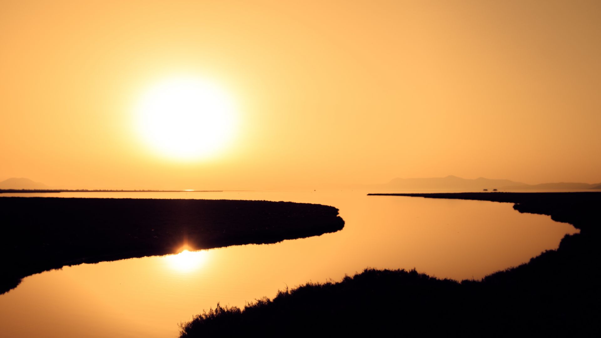 Sunset Over River Wallpapers - Wallpaper Cave