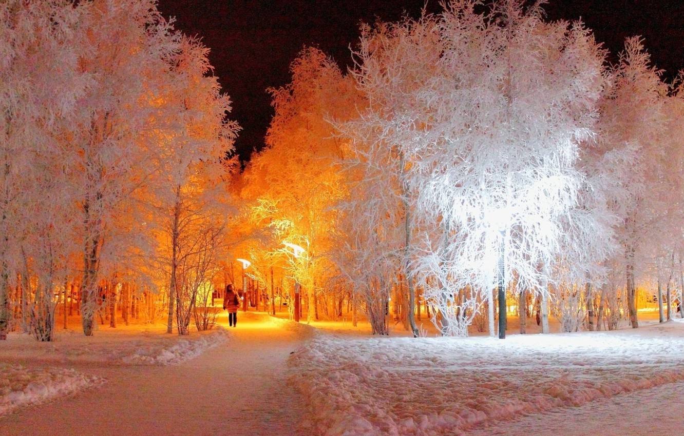 Winter Night Lights Wallpapers - Wallpaper Cave
