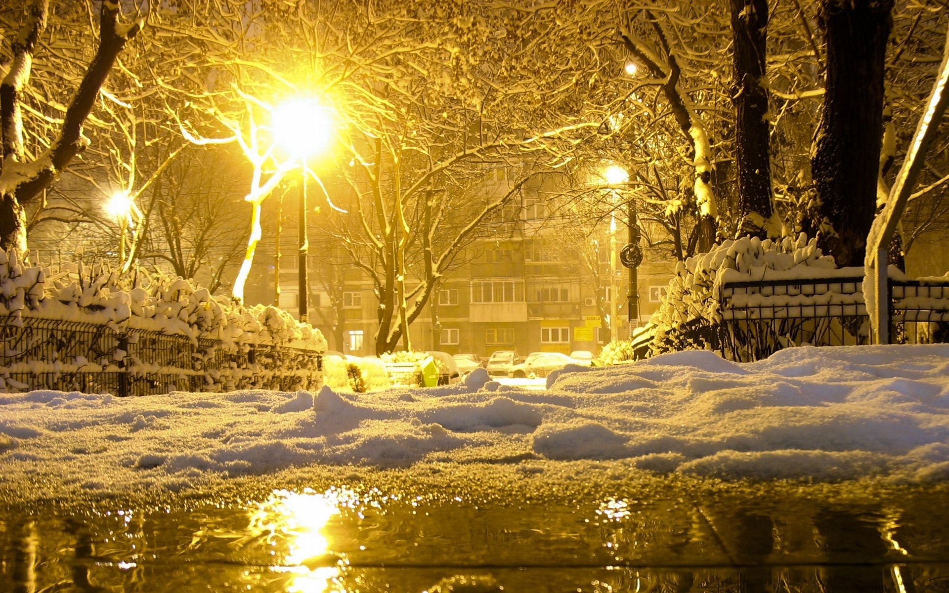 Winter Night Lights Wallpapers - Wallpaper Cave