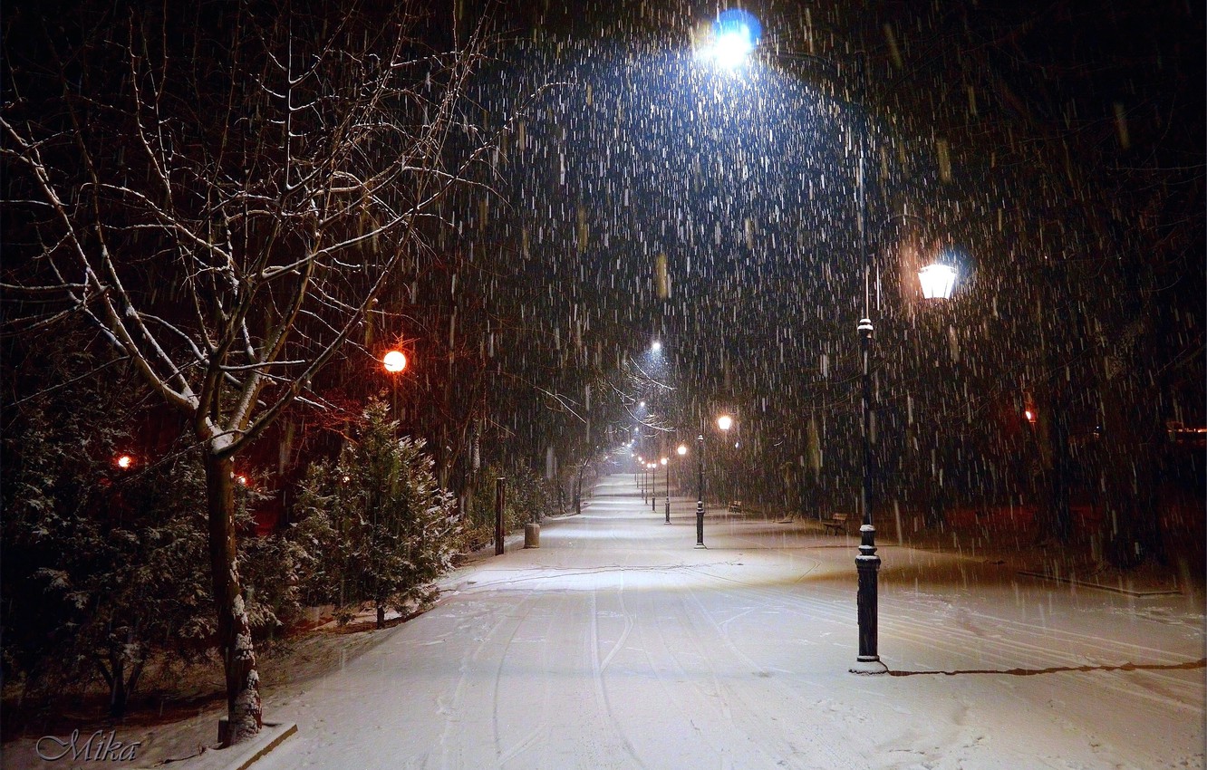 Winter Night Lights Wallpapers - Wallpaper Cave