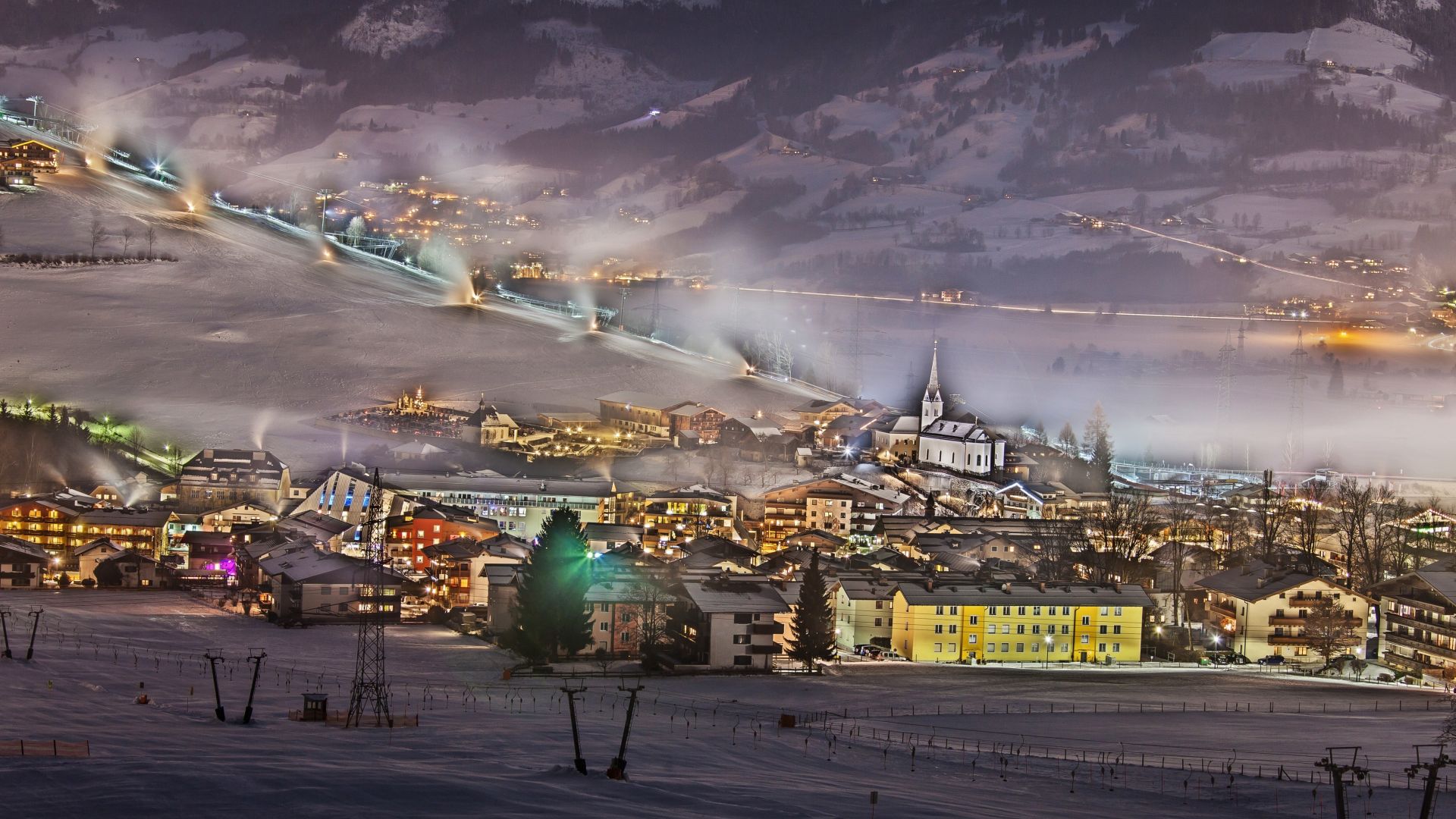 Winter Night Lights Wallpapers - Wallpaper Cave