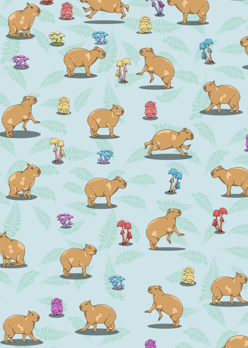 Cartoon Capybara Wallpapers - Wallpaper Cave