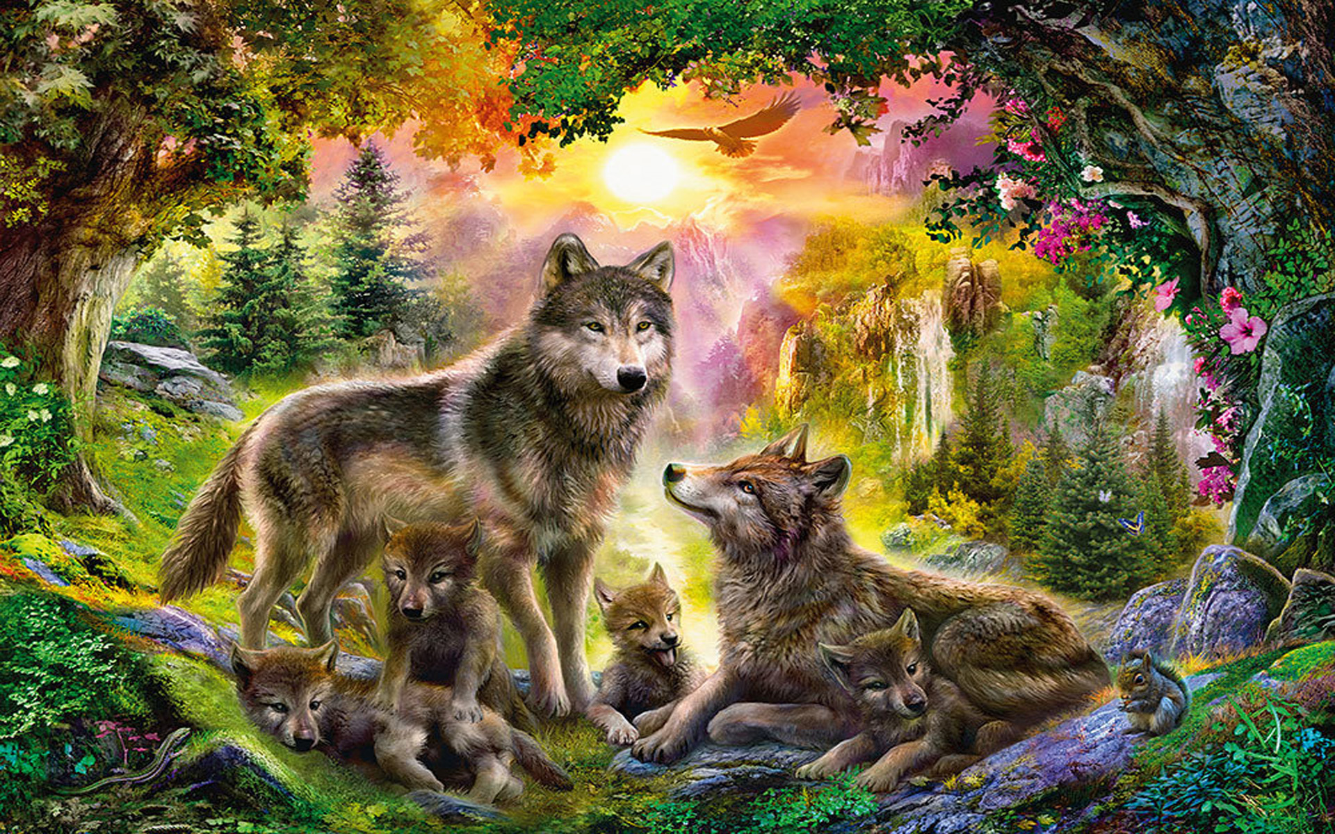 Wolf Family Wallpapers - Wallpaper Cave