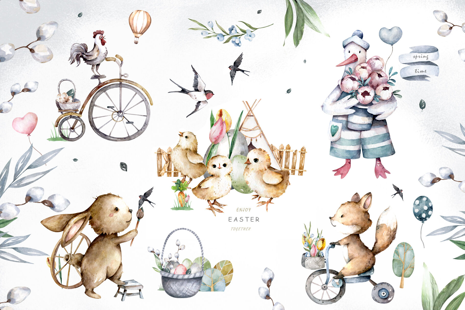 Easter Spring Watercolour Wallpapers - Wallpaper Cave