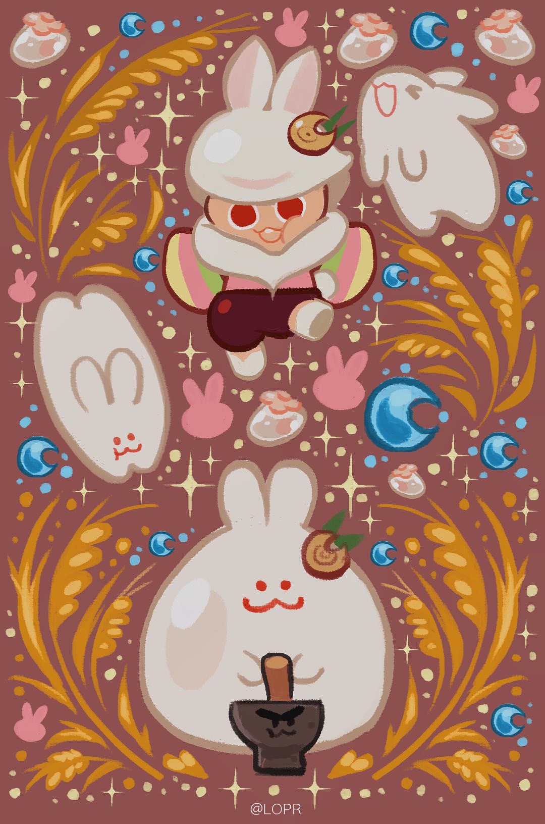 Moon Rabbit Cookie Wallpapers - Wallpaper Cave