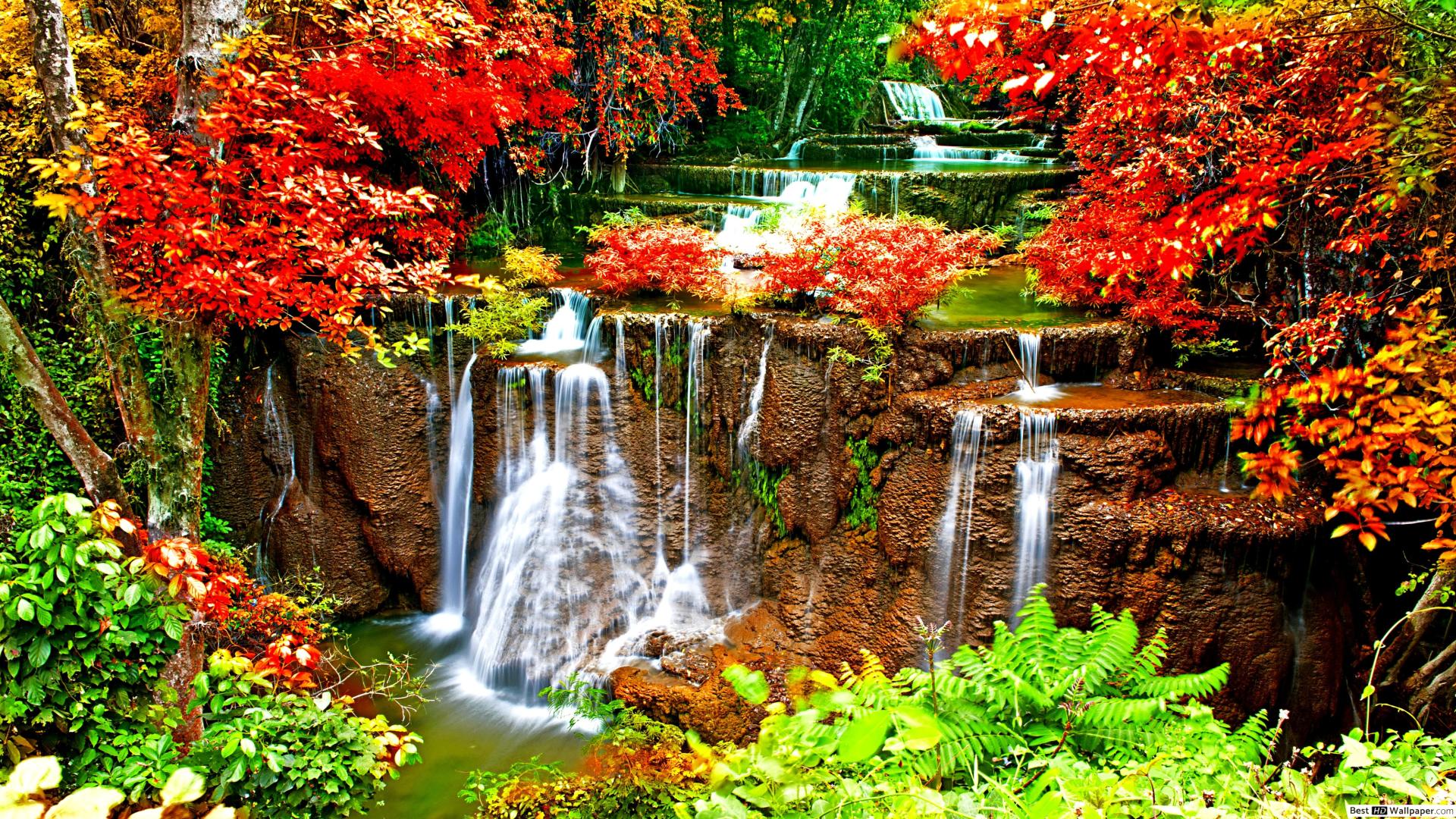 Spring Garden Waterfall Wallpapers - Wallpaper Cave