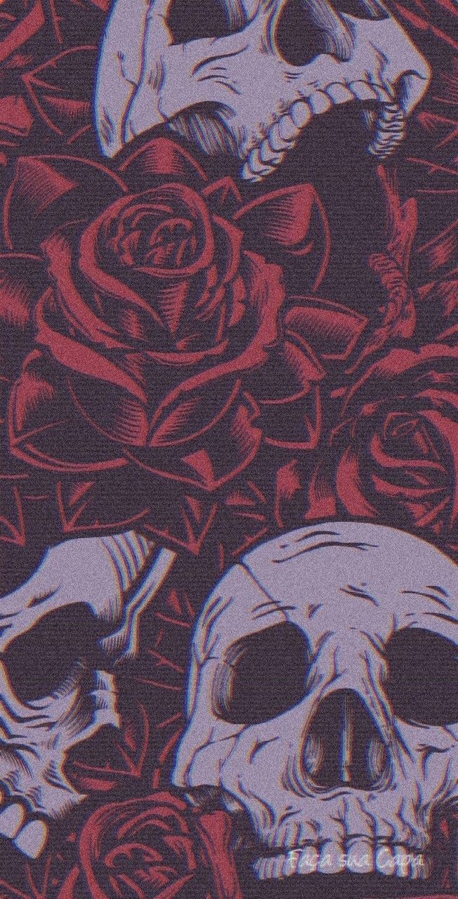 Skull And Roses Aesthetic Wallpapers - Wallpaper Cave